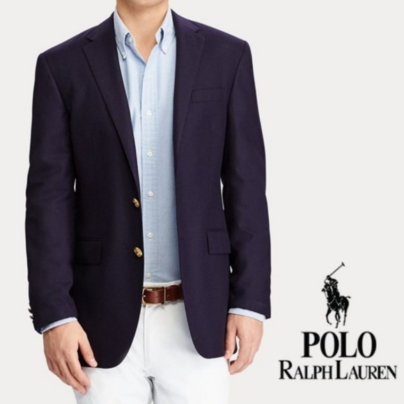 Polo by Ralph Lauren | Suits & Blazers | Polo Ralph Lauren Mens 0 Virgin Wool Navy Blue 2button ...